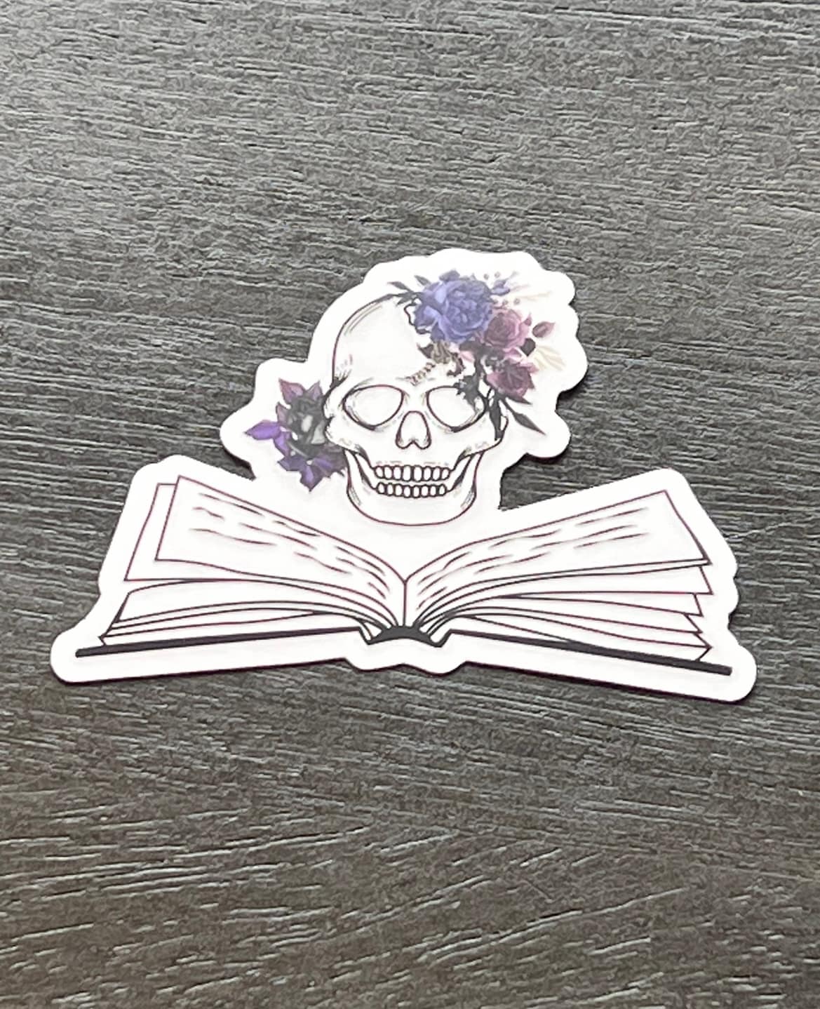 Sticker-Skull with Book | Cole Denton